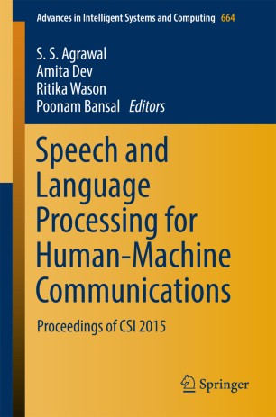 Speech and Language Processing for Human-Machine Communications ...