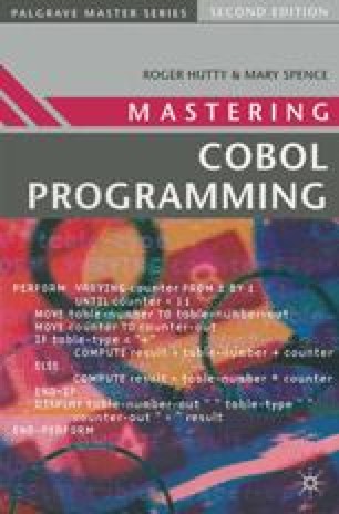 COBOL Programming Fundamentals | SpringerLink