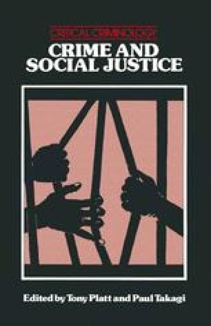 Social Class and the Definition of Crime | SpringerLink