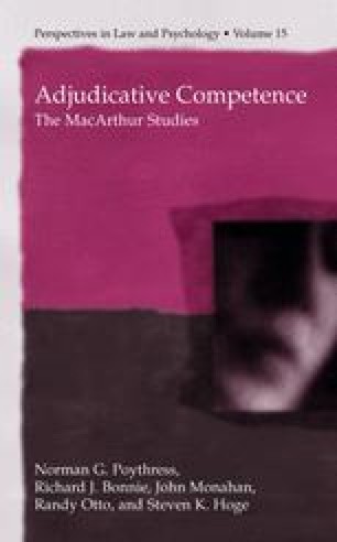 Development of the MacArthur Competence Assessment Tool-Criminal ...