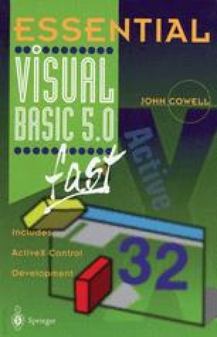The Visual Basic Environment | SpringerLink