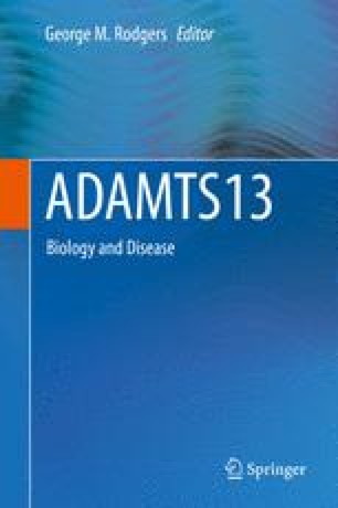 ADAMTS13: Structure and Function | SpringerLink