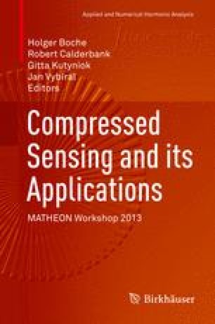 A Survey of Compressed Sensing | SpringerLink