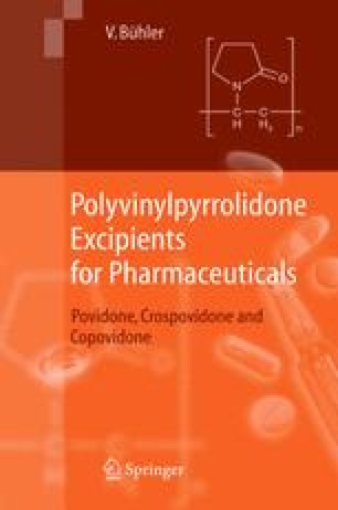 Insoluble polyvinylpyrrolidone (Crospovidone) | SpringerLink