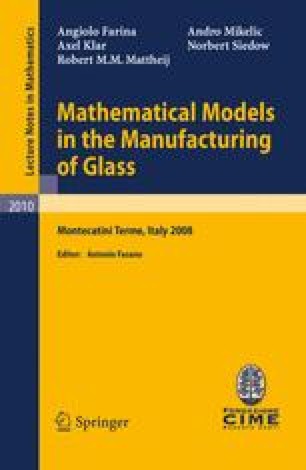 Mathematical Modelling of Glass Forming Processes | SpringerLink