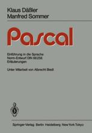 Einführung in die Programmiersprache PASCAL | SpringerLink