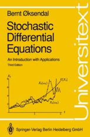 Stochastic Differential Equations | SpringerLink