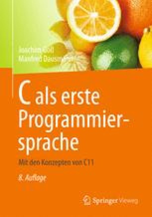Einführung in die Programmiersprache C | SpringerLink