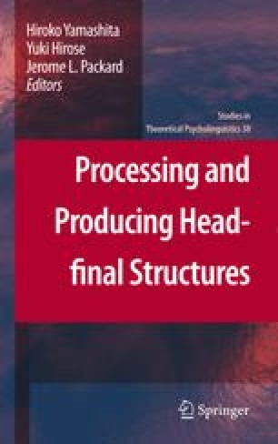 The Production of Head-Initial and Head-Final Languages | SpringerLink