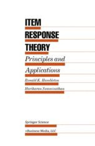 Assumptions of Item Response Theory | SpringerLink