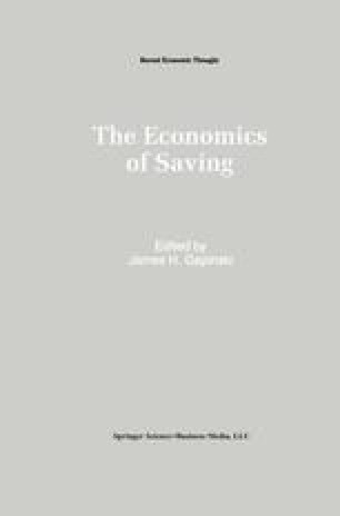 Toward a Theory of Saving | SpringerLink