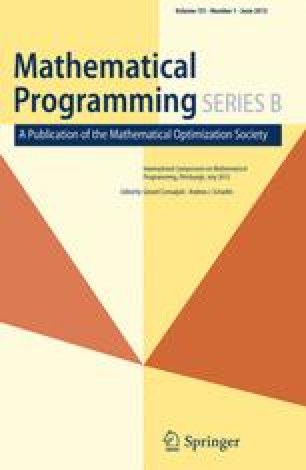 Special issue of Mathematical Programming, Series B, dedicated to the ...