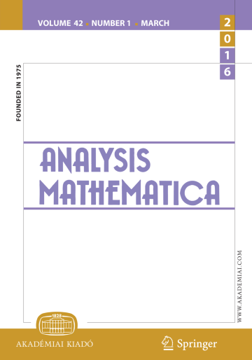 Analysis Mathematica | Home