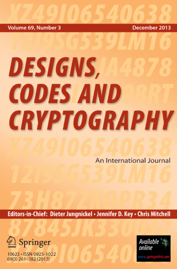 Designs, Codes and Cryptography | Volume 90, Issue 11