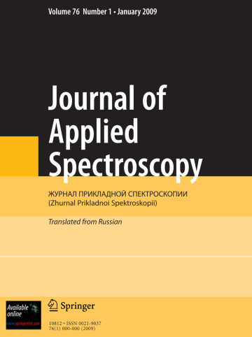 Journal of Applied Spectroscopy | Volumes and issues