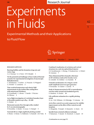 Experiments in Fluids | Volume 30, Issue 4