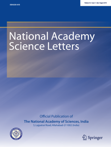 National Academy Science Letters | Volume 37, Issue 1