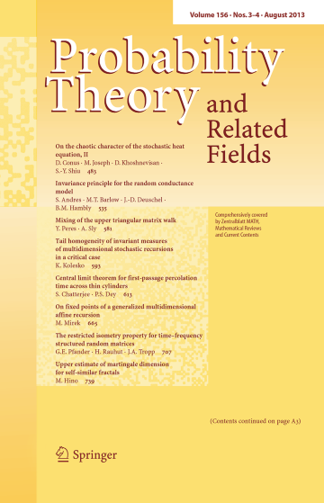 Probability Theory and Related Fields | Volume 169, Issue 3-4