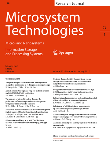 Microsystem Technologies | Volume 29, Issue 10