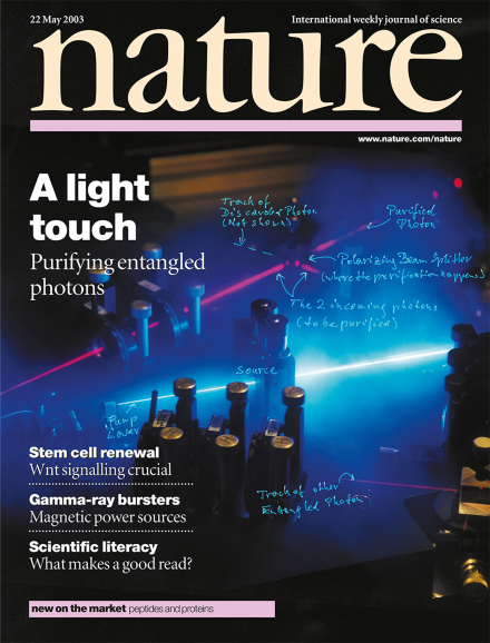 Volume 423 Issue 6938, 22 May 2003