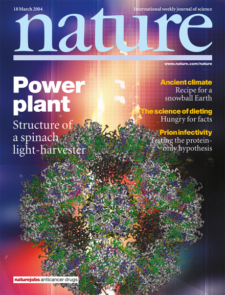 Volume 428 Issue 6980, 18 March 2004