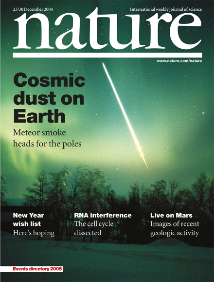 Volume 432 Issue 7020, 23 December 2004