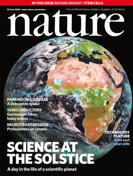 Volume 441 Issue 7097, 29 June 2006