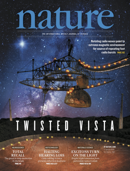 Volume 553 Issue 7687 11 January 2018