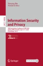 Information Security and Privacy: 29th Australasian Conference, ACISP 2024, Sydney, NSW ...
