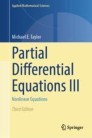 Partial Differential Equations III: Nonlinear Equations | SpringerLink