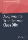 Ausgewählte Schriften von Claus Offe | Book series home