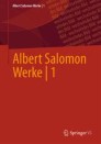 Albert Salomon Werke | Book series home