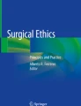 Medical Ethics: The Surgeon's Perspective | Springer Nature Link