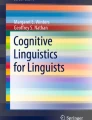 Cognitive Semantics Studies | Springer Nature Link