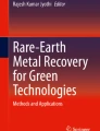 Studies for Extraction and Separation of Rare Earth Elements by ...