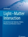 Nonlinear Optics | Springer Nature Link (formerly SpringerLink)