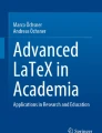 Advanced LaTeX | Springer Nature Link