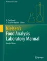 Food Analysis Laboratory Manual | SpringerLink