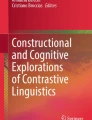 Contrastive Linguistics | SpringerLink