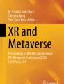 XR Experience Design and Evaluation Framework | Springer Nature Link ...
