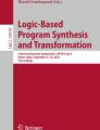 Logic and Control | Springer Nature Link (formerly SpringerLink)