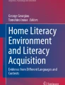 The home literacy environment and children’s emergent literacy ...
