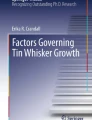 Microscopy Study of Tin Whiskers | Journal of Failure Analysis and ...