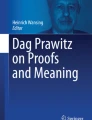 Advances in Proof-Theoretic Semantics | SpringerLink