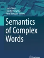 Modelling semantic transparency | Morphology