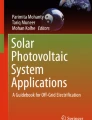 Photovoltaic Systems: Fundamentals and Applications | SpringerLink