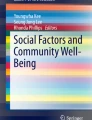 Community Identity as an Indicator of Quality of Life: A Theoretical ...