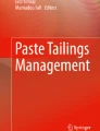 Design and Application of Underground Mine Paste Backfill Technology ...