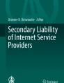 The Internet Service Provider’s Liability | Springer Nature Link ...