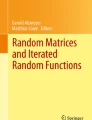 Spectral Analysis of Large Dimensional Random Matrices | SpringerLink